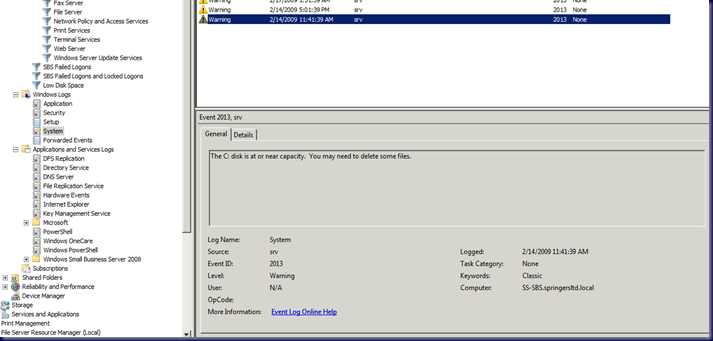 MPECS Inc. Blog: SBS 2008 System Partition Out of Free Space and WSUS ...